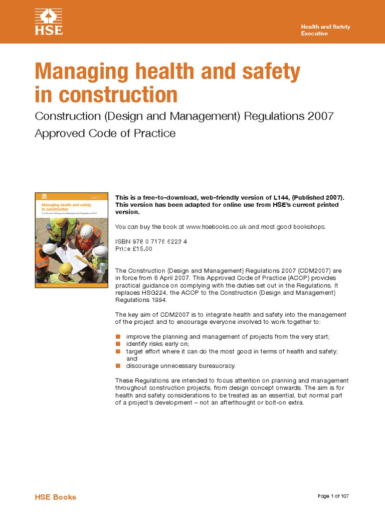 Health Safety in Construction | PDF | Safety | Business