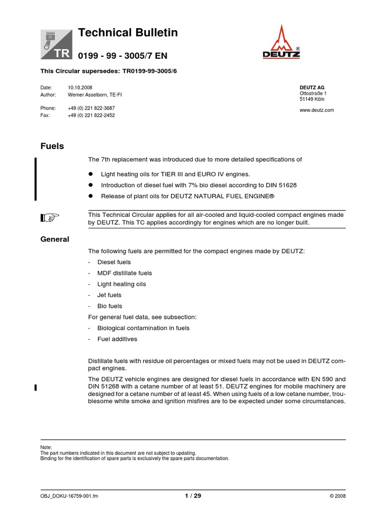 Technical Circular Fuels | PDF | Biodiesel | Diesel Fuel