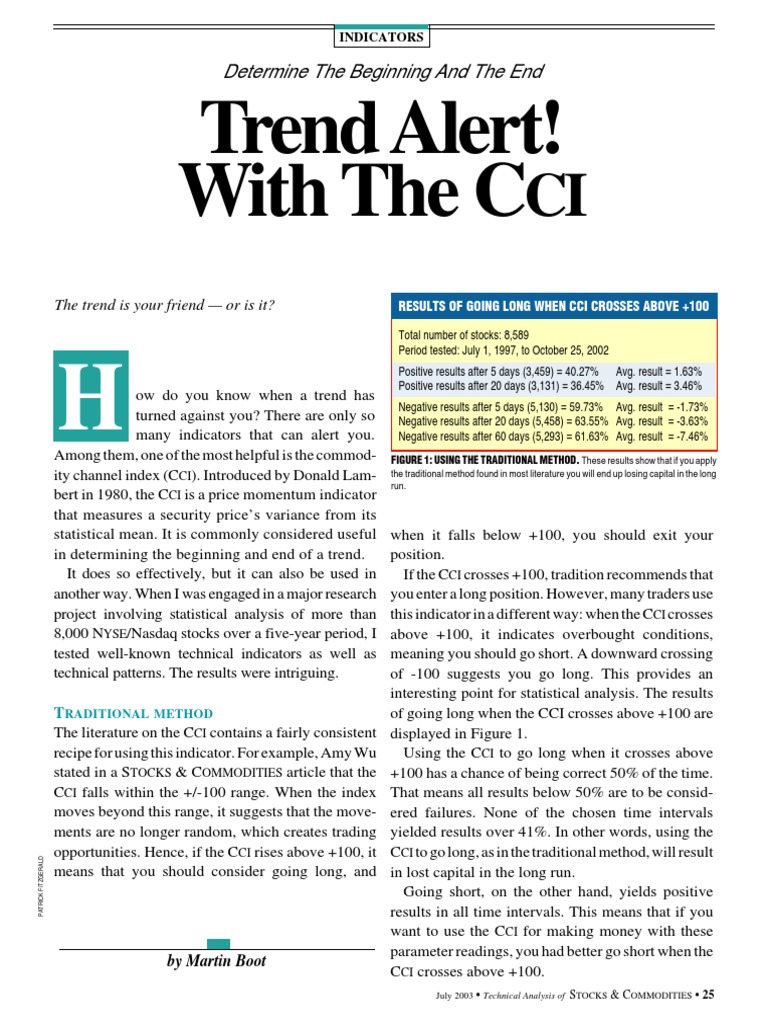 Cci Cycle | PDF | Technical Analysis | Algorithmic Trading