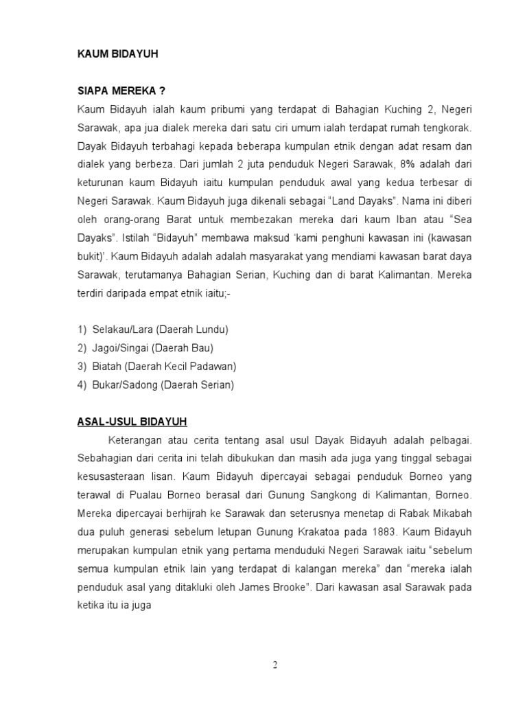 Kaum Bidayuh | PDF