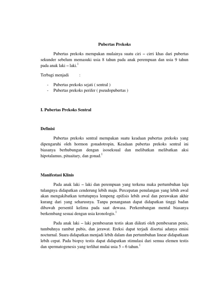 Pubertas Prekoks | PDF