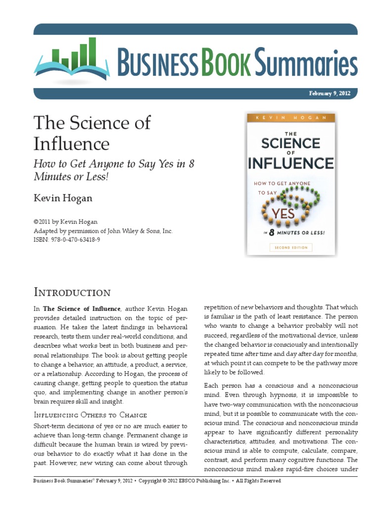 The Science of Influence | PDF | Decision Making | Mind