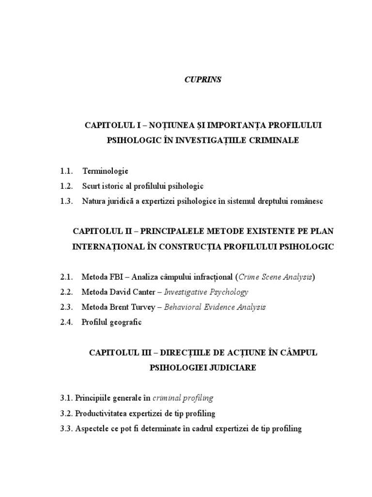 Profilul Psihologic | PDF