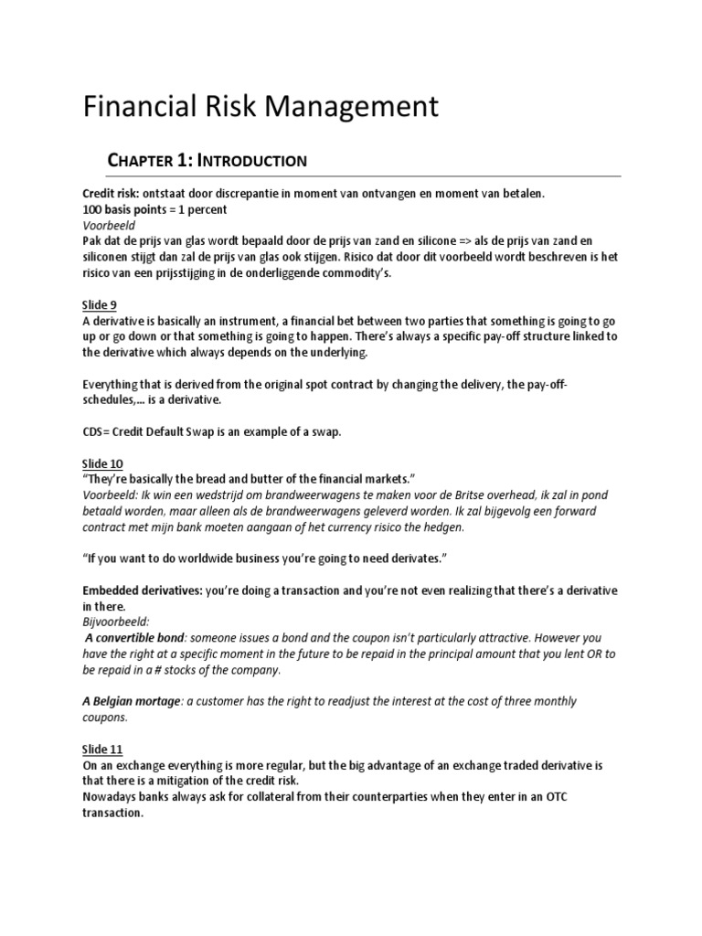 Financial Risk Management | PDF | Derivative (Finance) | Swap (Finance)
