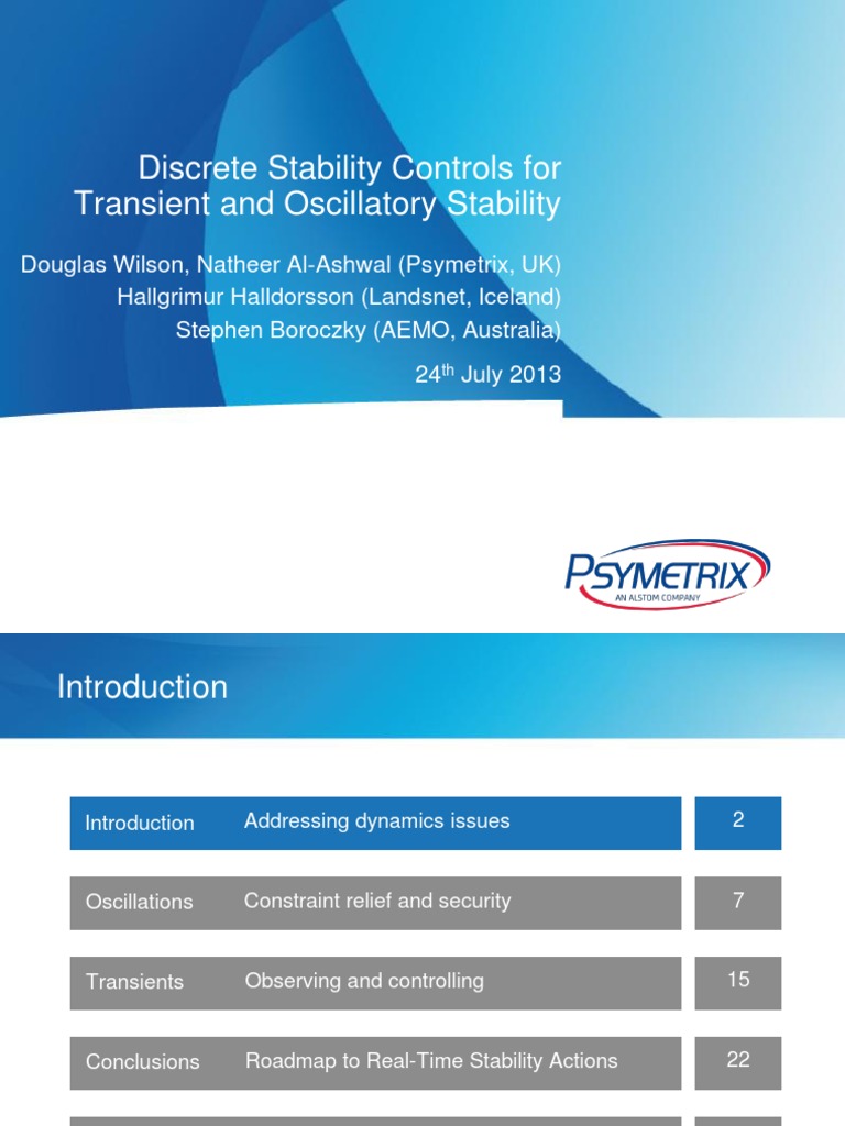 Real-Time Stability Controls Using Synchrophasor Data | PDF | Scada | Power (Physics)