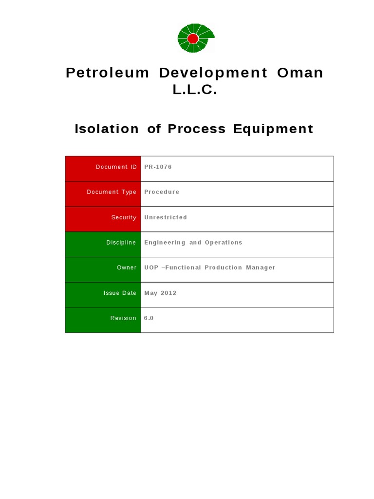 CP-122 HSE Code Of Practice PDO, 55% OFF