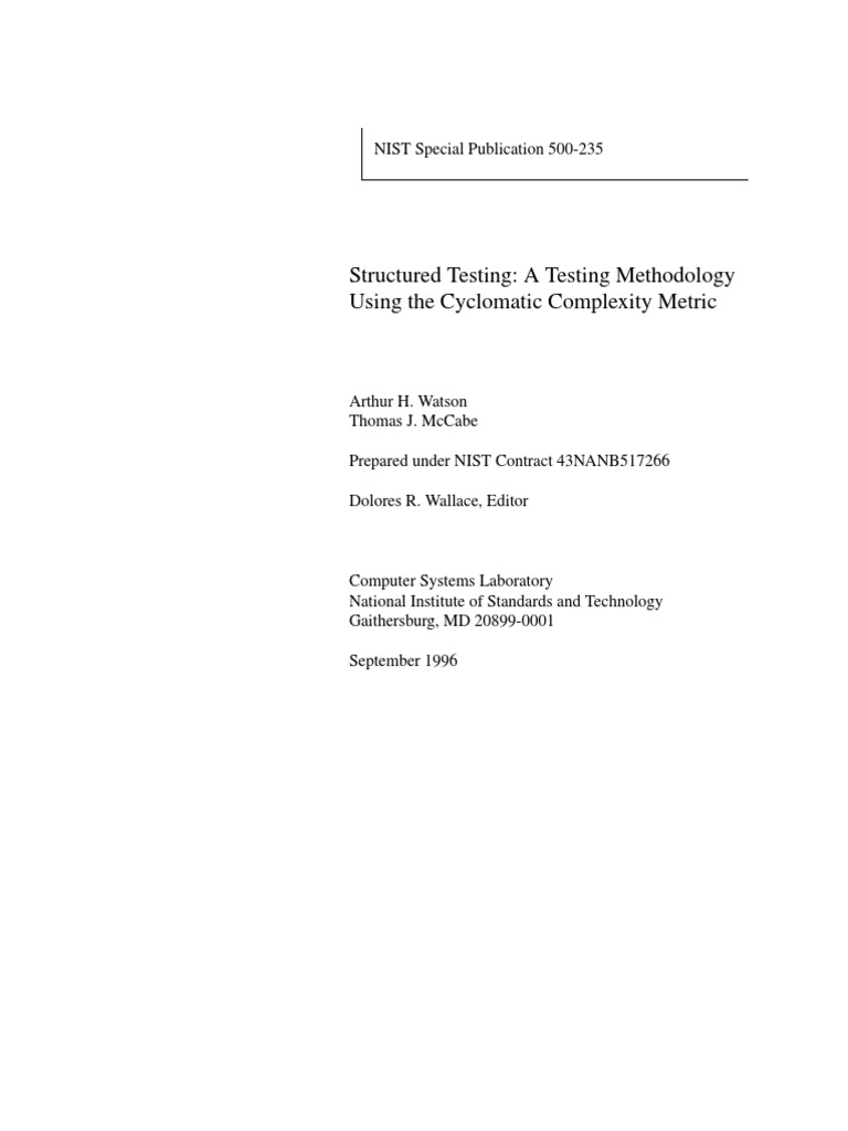 Software Testing Using Cyclometric Complexity | PDF | Matrix ...