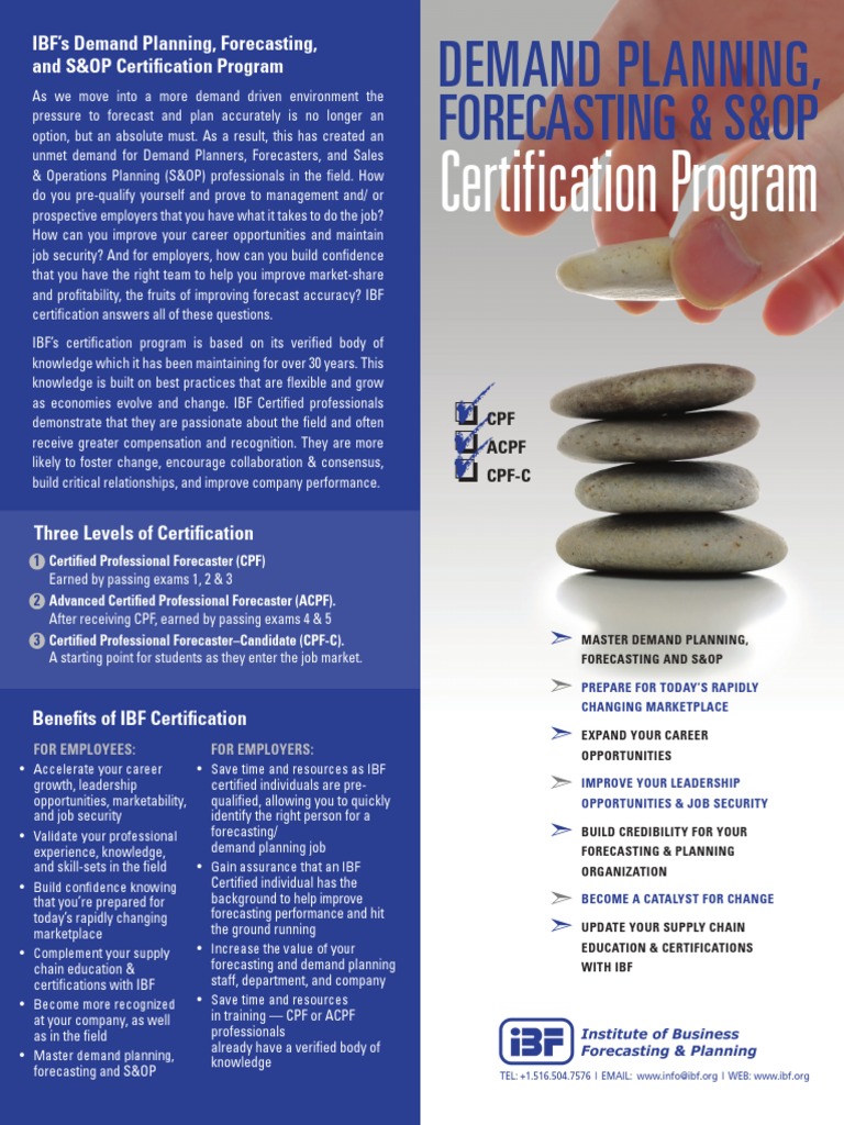 IBF Certification Program | PDF | Forecasting | Autoregressive ...