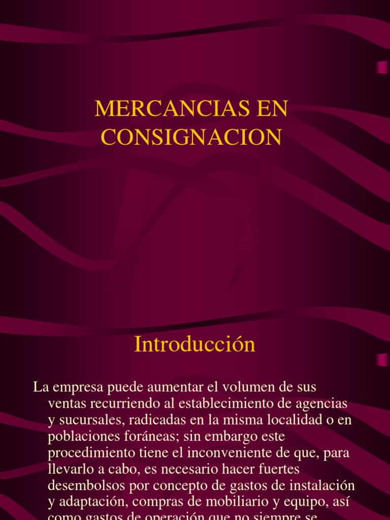 Mercancias en Consignacion | PDF