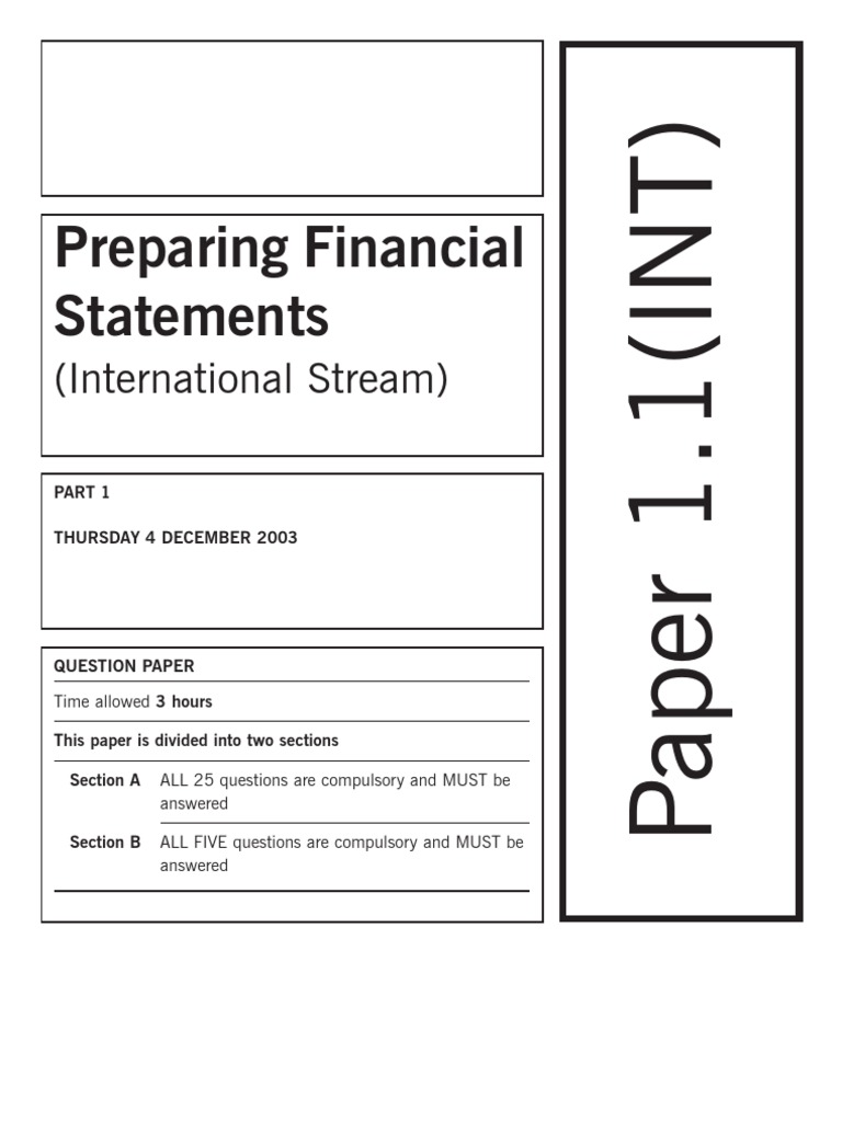 Preparing Financial Statements | PDF | Cash Flow Statement | Debits And ...