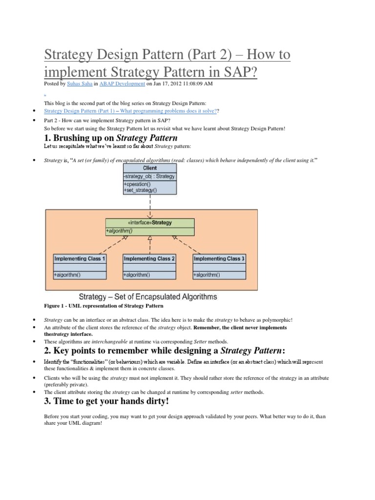 Strategy Design Pattern Part 2 | Download Free PDF | Class (Computer Programming) | Method ...
