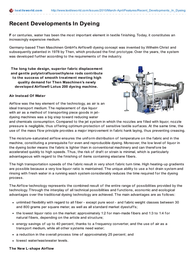Air Dyeing | PDF | Dyeing | Textiles