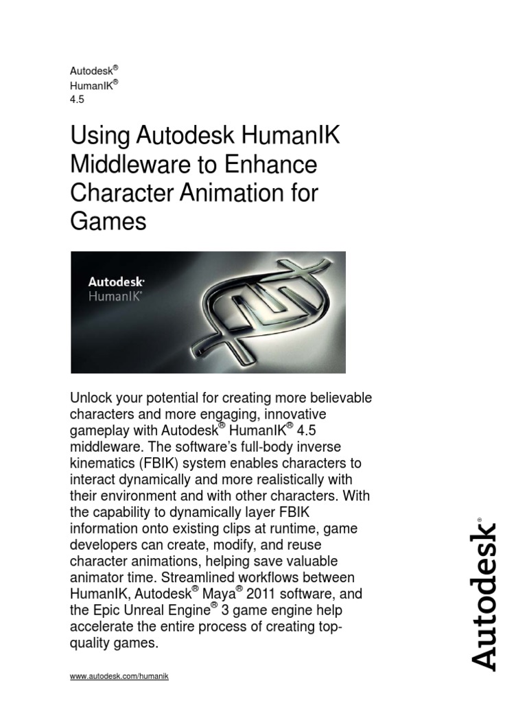 Using Humanik To Enhance Character Animation For Games Whitepaper Us ...