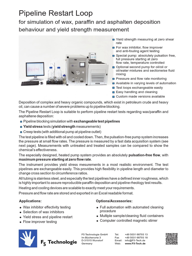 Wax Inhibitor Testing in Wunstorf | PDF | Pipeline Transport | Petroleum