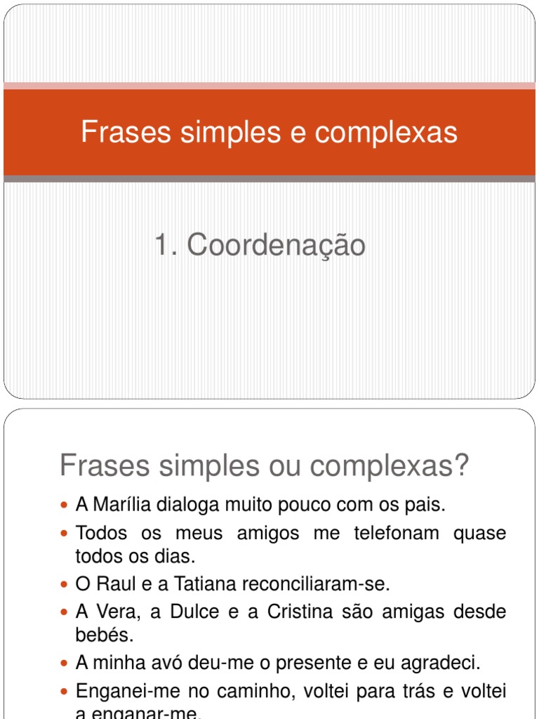 Estrutura de Frases Coordenadas | PDF | Estilo (ficção) | Gramática