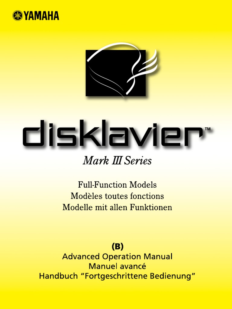 Disklavier Mark III Full-Function Models GP, UP (B) (1 of 2) | PDF ...