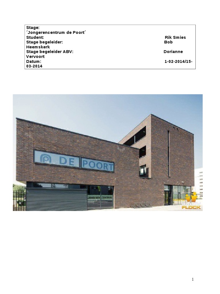 Stage Verslag J.C. de Poort | PDF