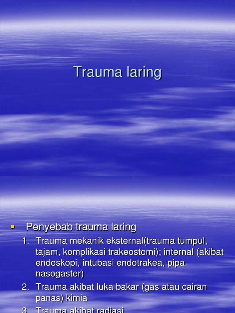 Trauma Laring: Penyebab & Penanganan | PDF