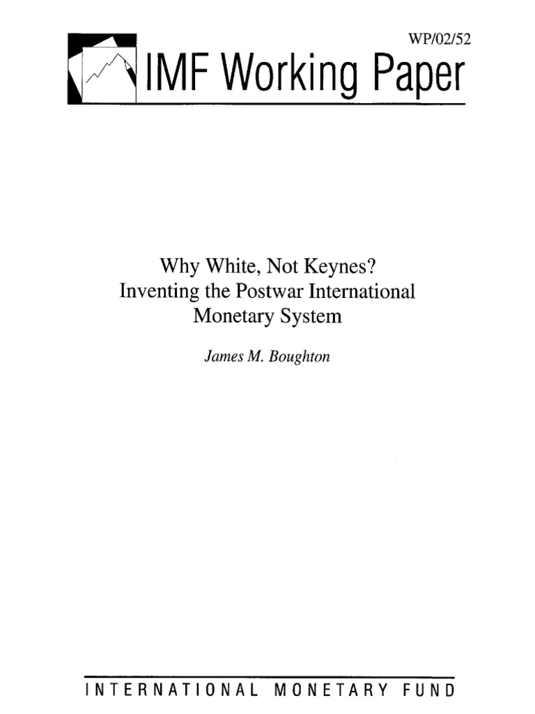 Boughton James. Porqué White y No Keynes. 25 Páginas Inglés | PDF ...