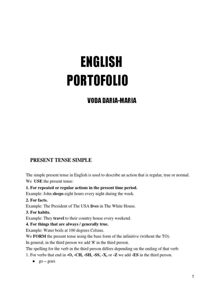 English Portofolio | PDF | Verb | Syntactic Relationships