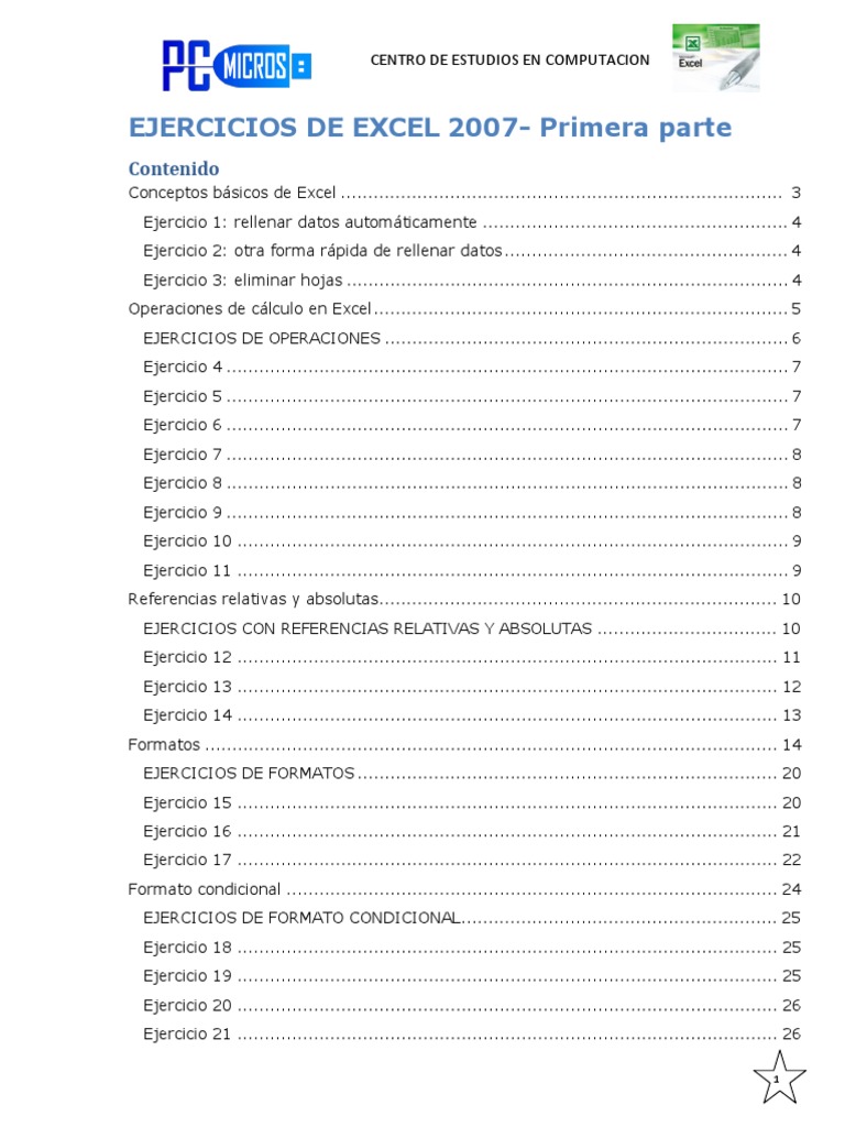 Ejercicios de Excel 2010 PDF | PDF | Hoja de cálculo | Microsoft Excel