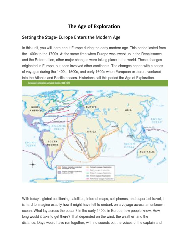 The Age of Exploration Text | PDF | Age Of Discovery | Christopher Columbus
