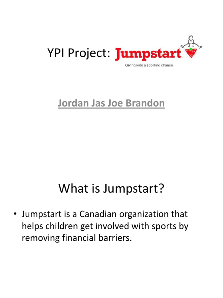 YPI Project: Jumpstart Overview | PDF | Lifestyle