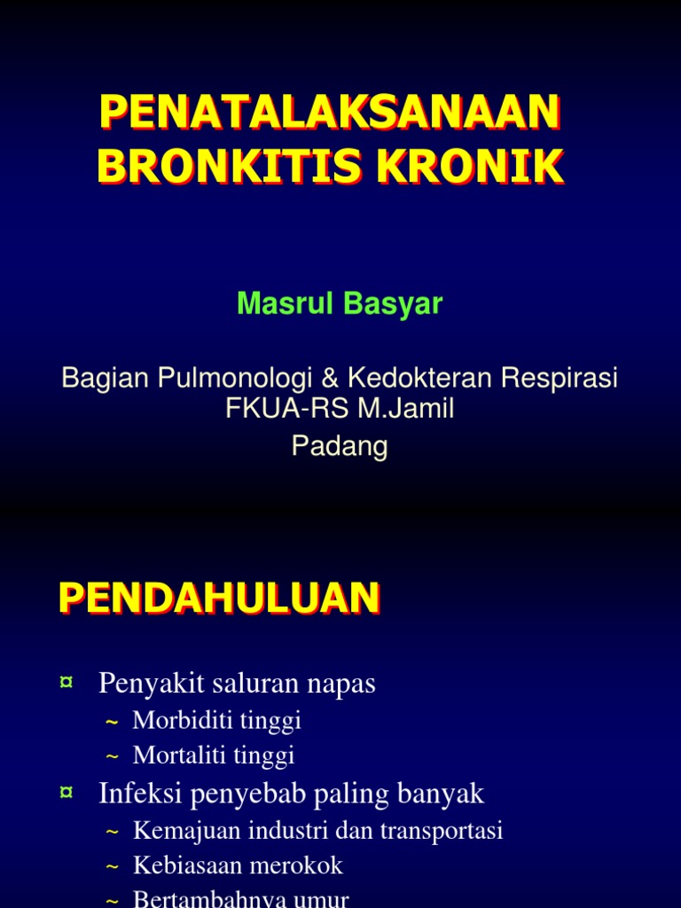 Bronkitis Kronis | PDF | Sains & Matematika