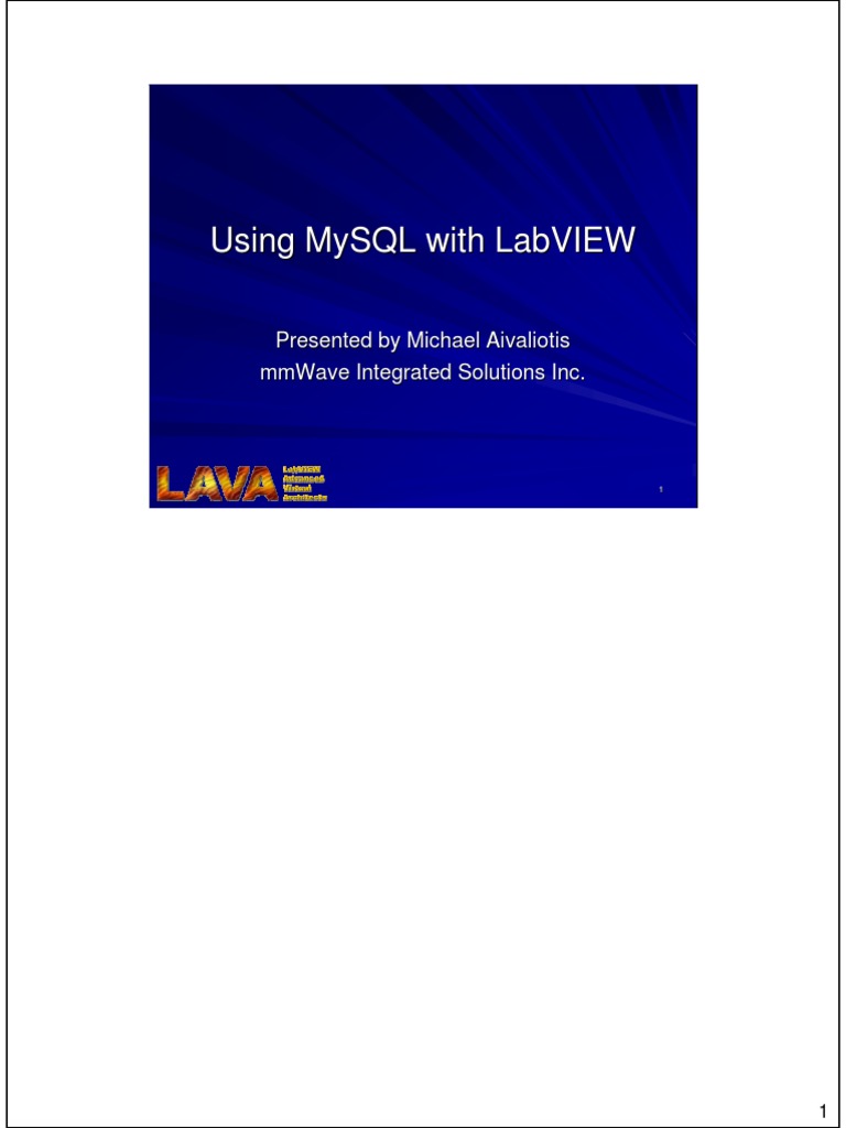 Using MySQL With LabVIEW | Download Free PDF | Database Index ...