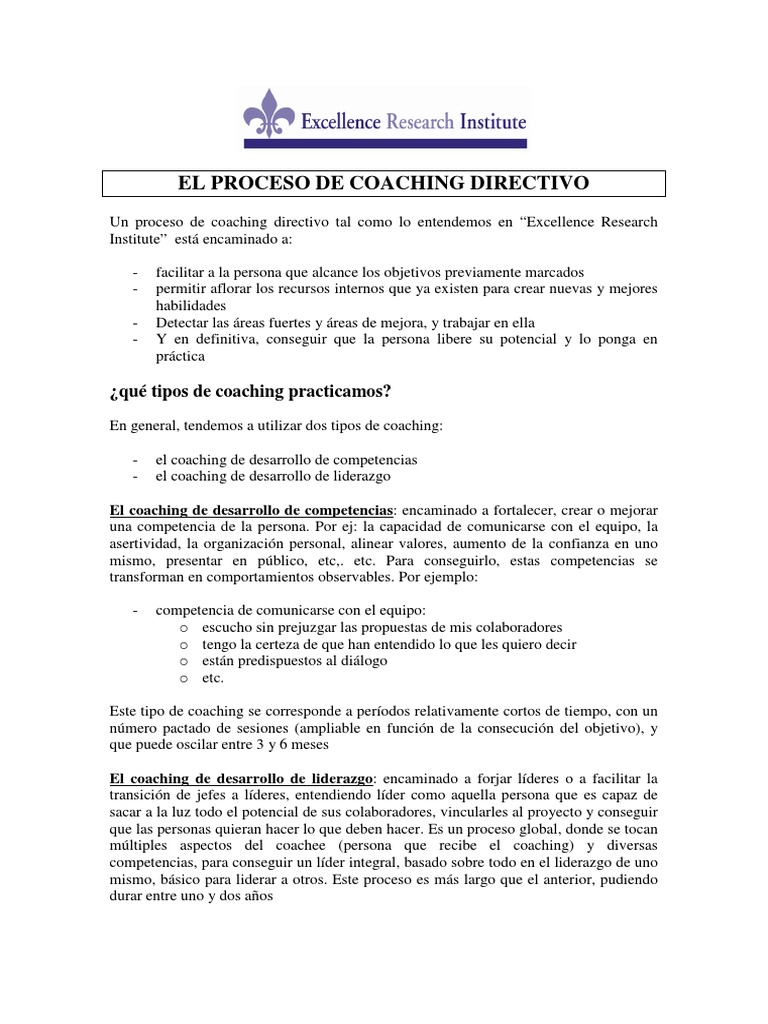 Coaching Directivo para Líderes Efectivos | PDF
