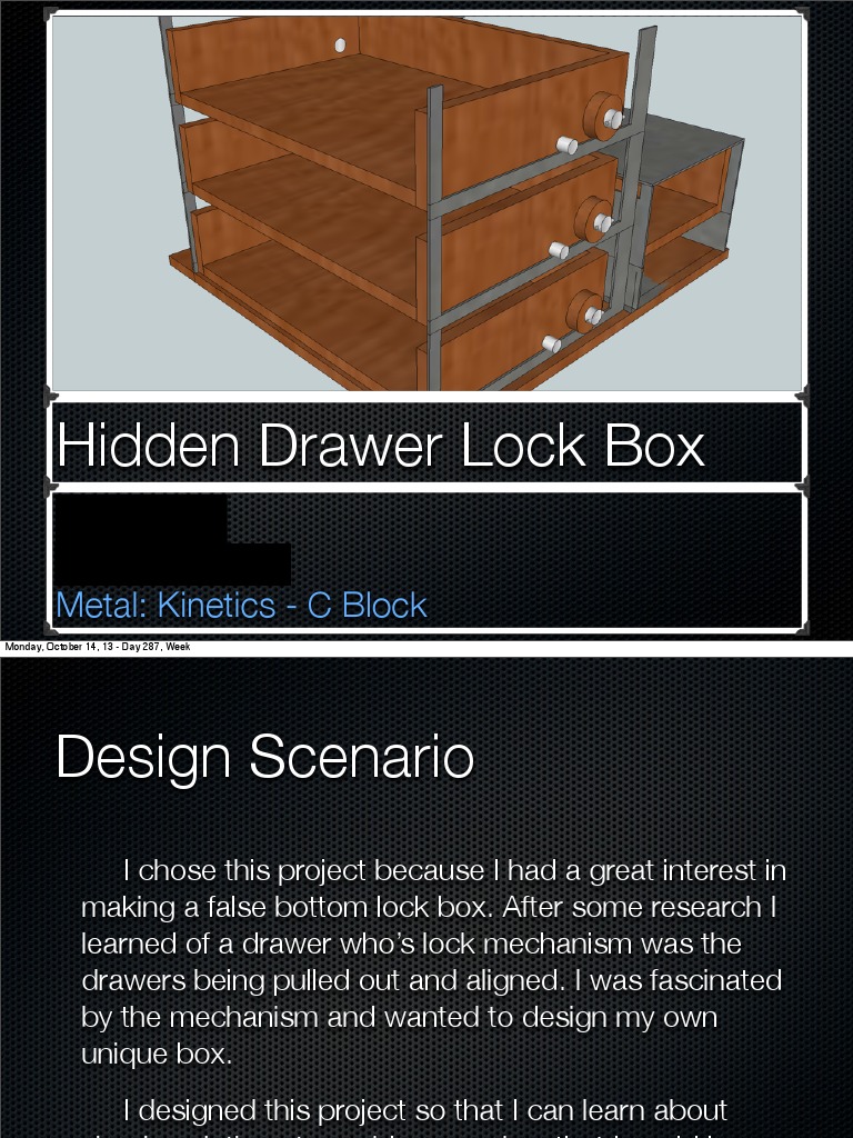 Hidden Drawer Lock Mechanism Design Folder | PDF | Wheel | Sheet Metal