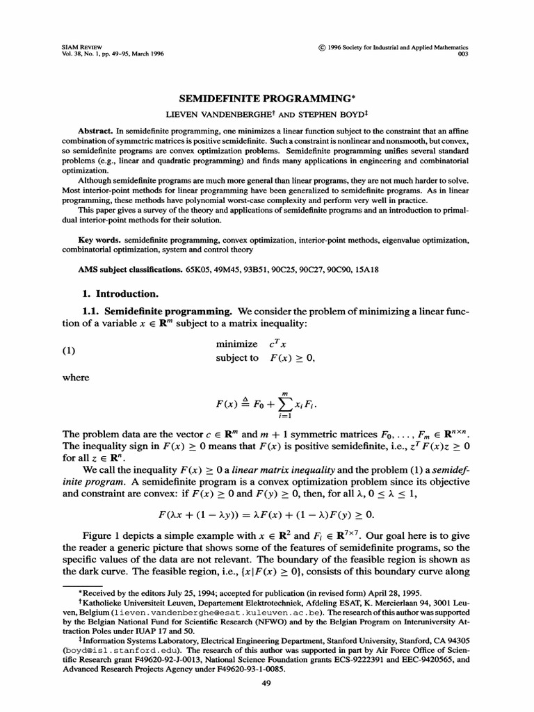 Semidefinite Programming | PDF