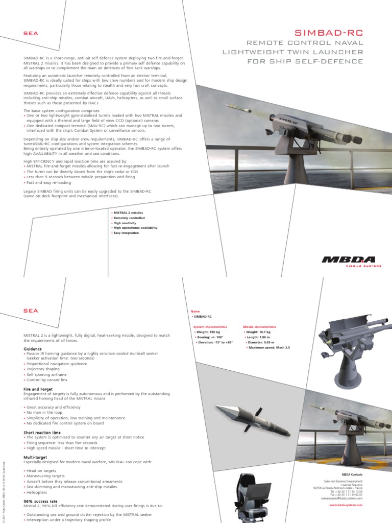 Simbad Rc Ds | Missile | Anti Aircraft Warfare