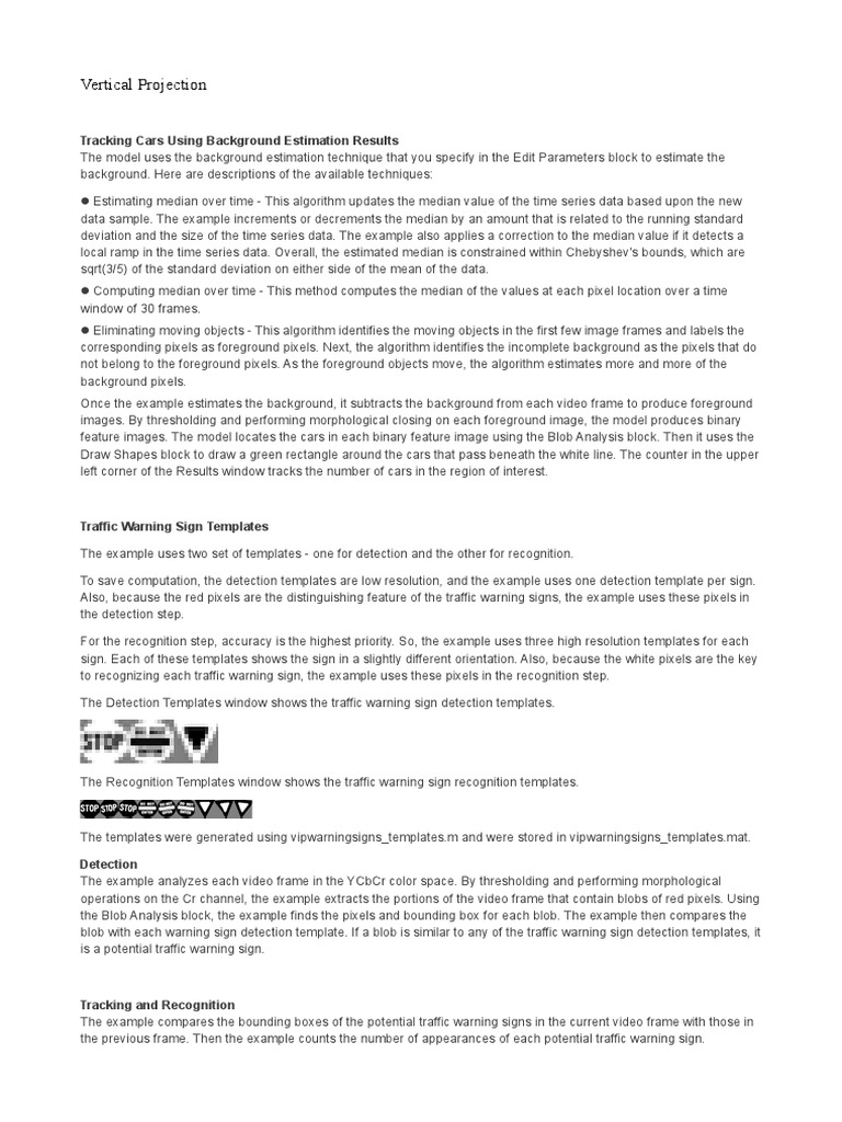 Traffic Project: Car Tracking and Sign Detection | PDF | Median | Time ...