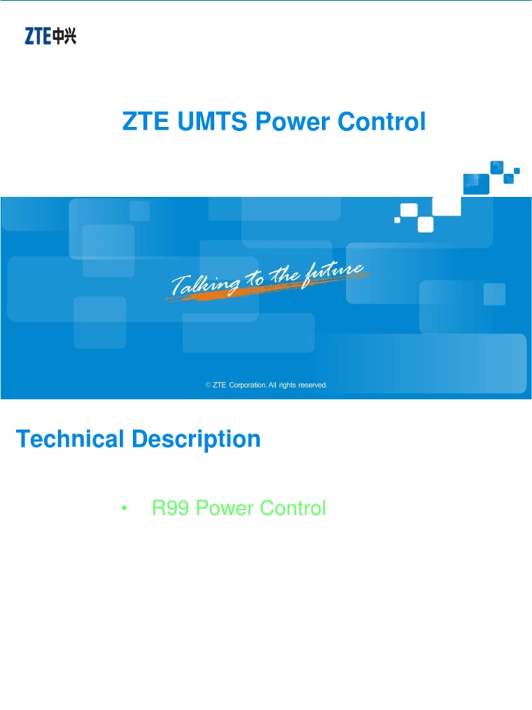 ZTE UMTS Power Control New | PDF | High Speed Packet Access | Software ...