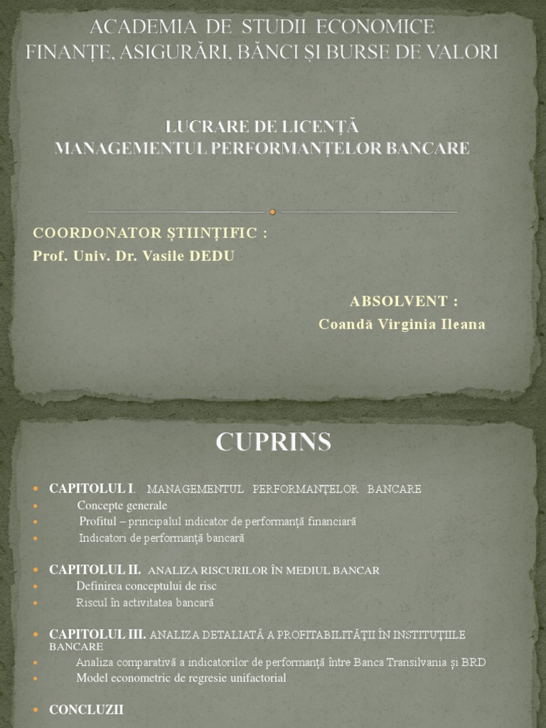 Prezentare Licenta PPT 2003 | PDF