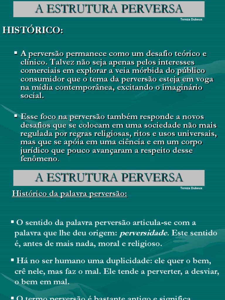 A concepção da perversão em Freud: fixação, regressão e pulsões ...