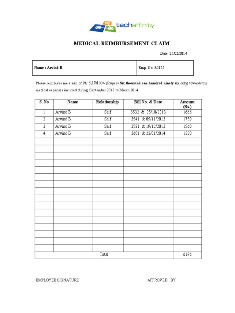 Medical Re-Imbursement | PDF