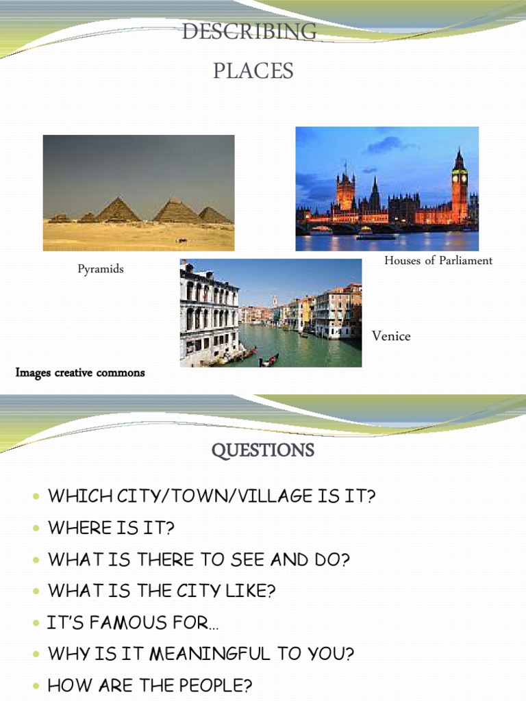 Describing Places | PDF | Tourism | Industries