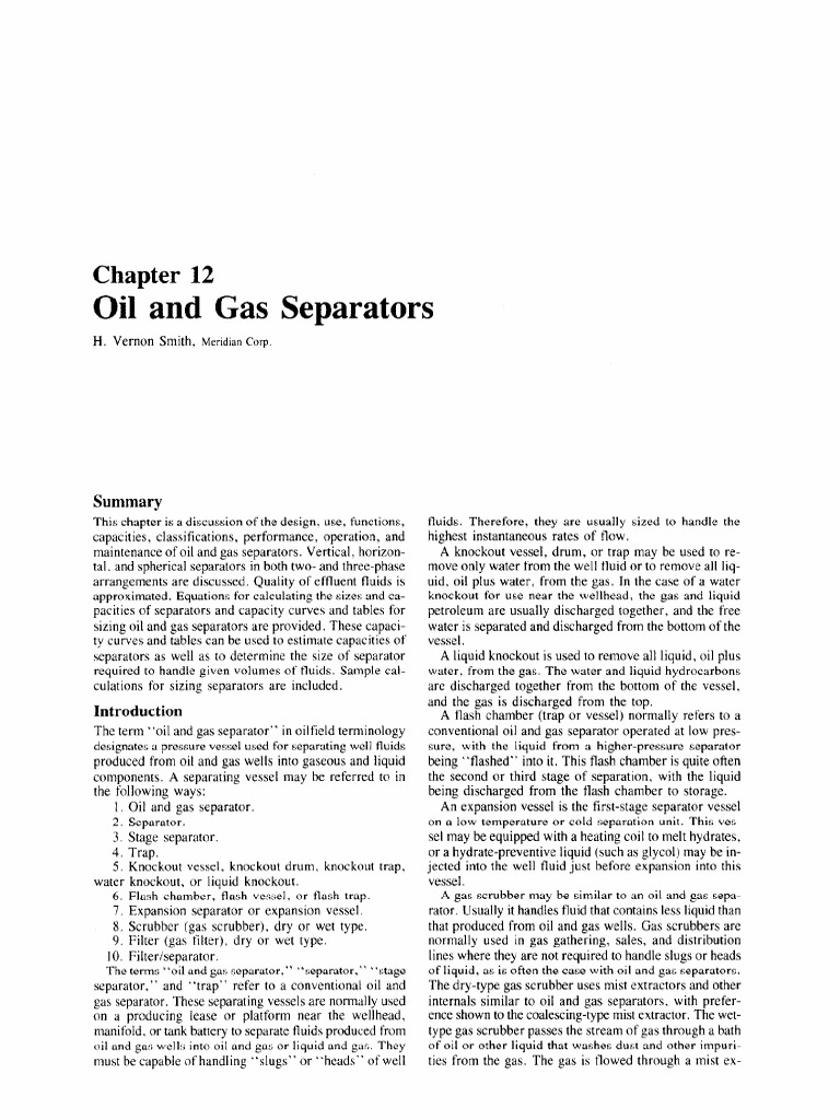 12-Oil and Gas Separators | PDF | Petroleum | Chemical Process Engineering