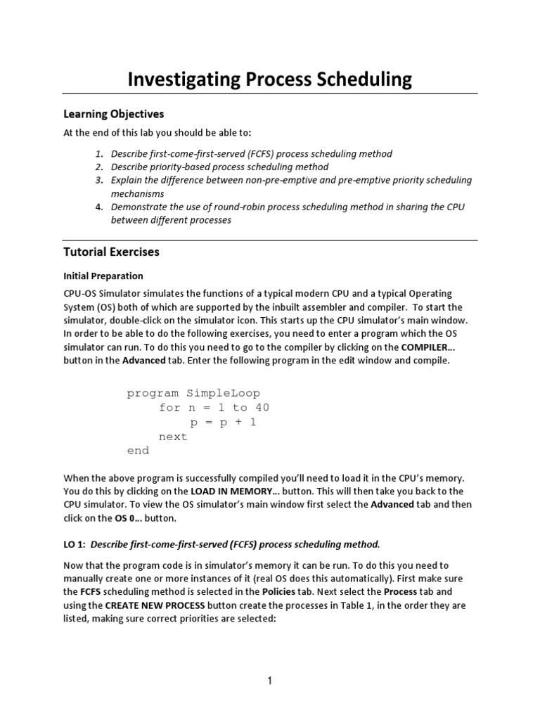 Investigating Process Scheduling | PDF | Scheduling (Computing) | Operating System Technology