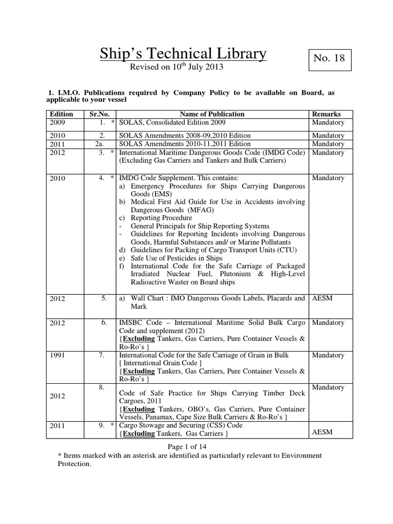 No. 18 Ships Technical Library | PDF | Oil Tanker | Dangerous Goods