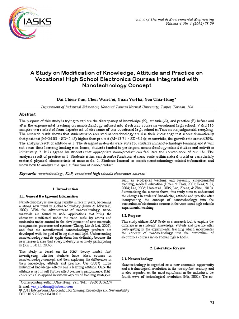 KAP MODEL 2.pdf | Experiment | Student's T Test