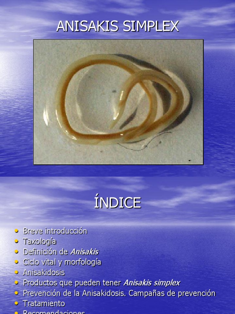 Anisakis Simplex: Prevención y Tratamiento | PDF | Nematodo | Enfermedades y trastornos