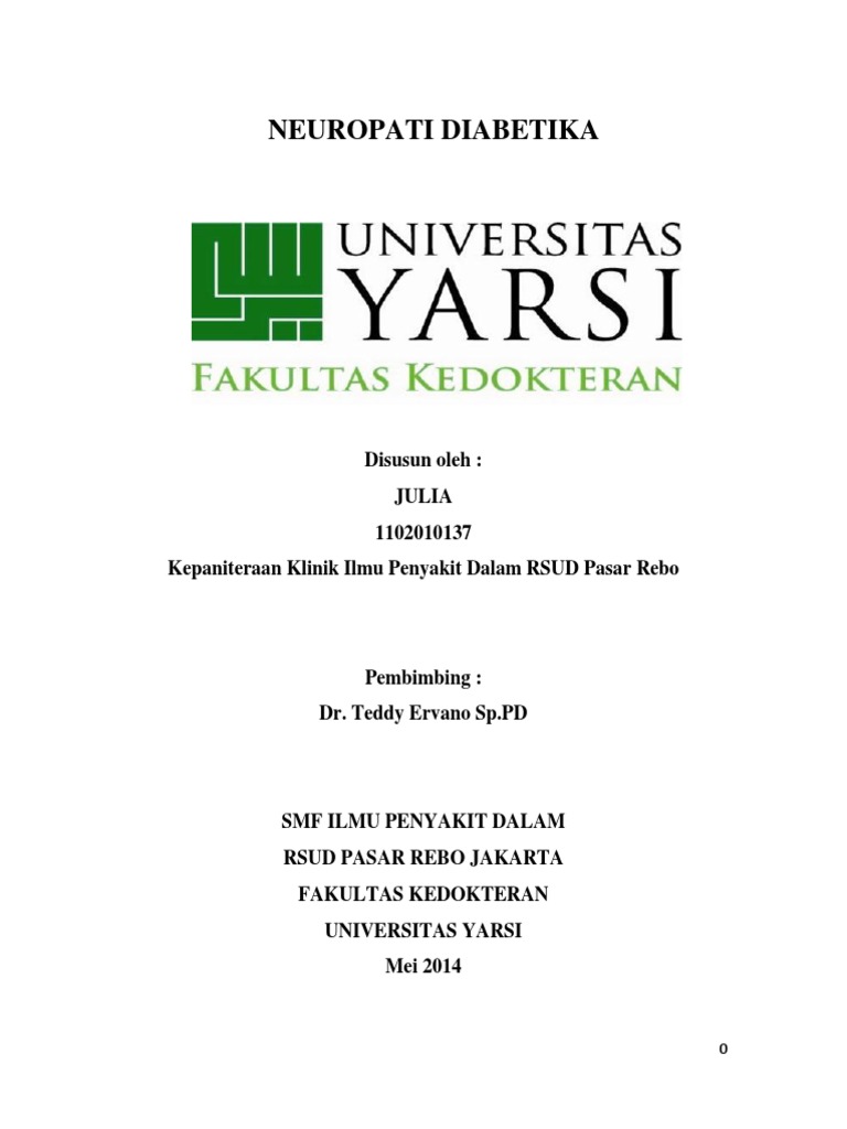 Neuropati Diabetika: Penjelasan dan Dampak | PDF