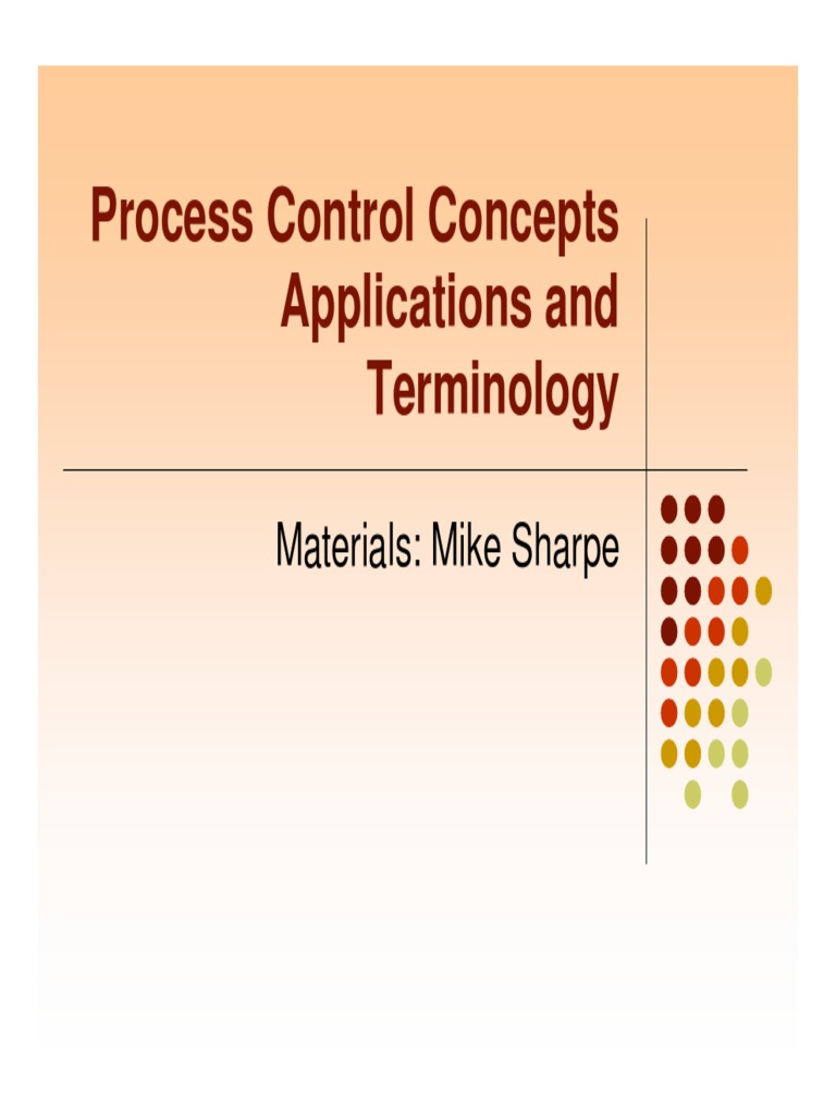 Industrial Process Control Basic Concepts | PDF | Process Control ...