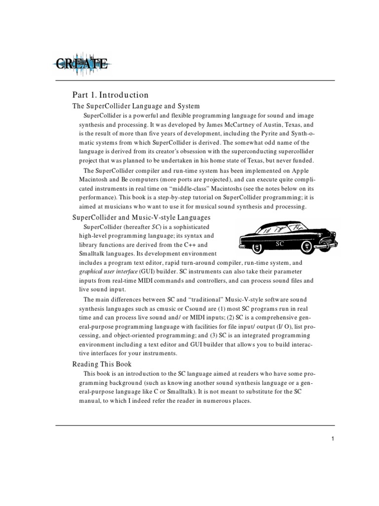Supercollider Book | PDF | Synthesizer | Variable (Computer Science)