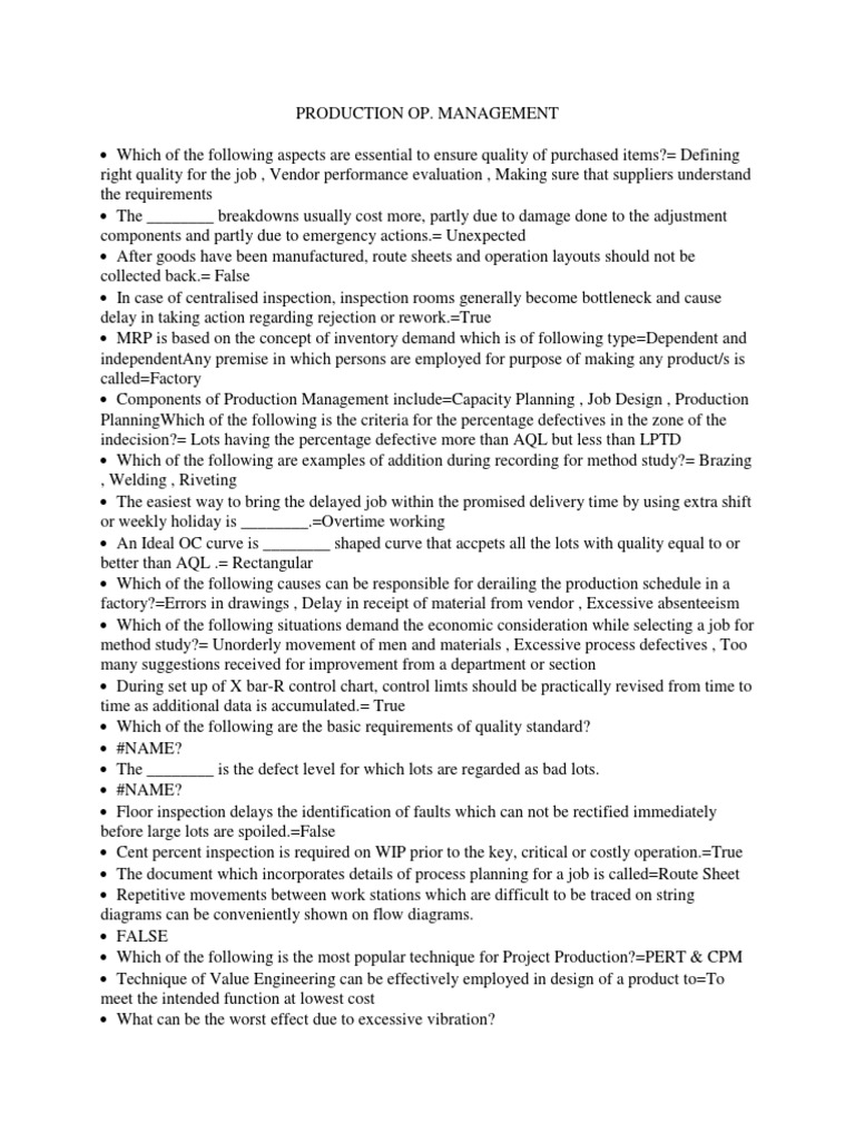 Production Operation Management SCDL Assignment | PDF | Scheduling (Production Processes ...