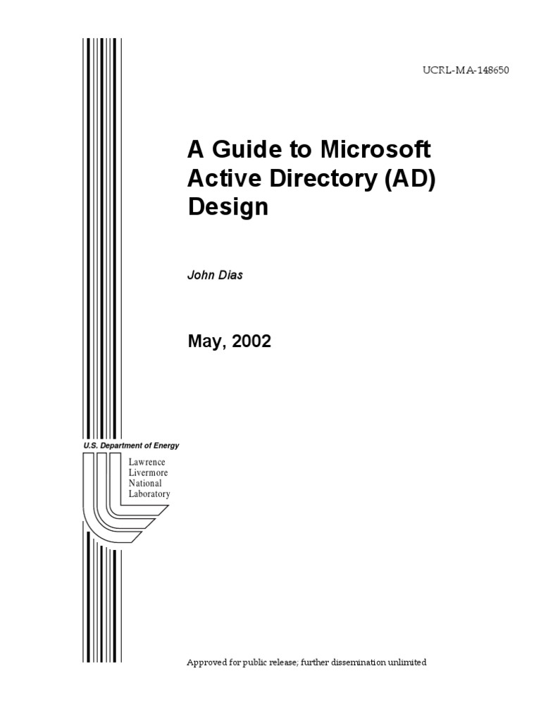 MS Active Directory Design Guide | PDF | Business
