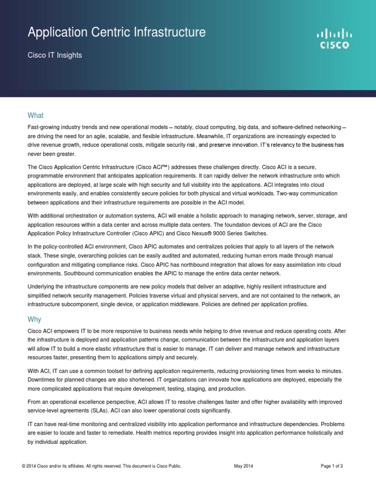 Application Centric Infrastructure Aci Pdf Data Center Cloud Computing